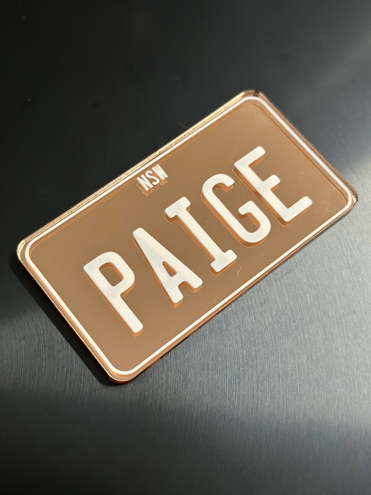 Novelty Mini Number Plate | Mirrored Acrylic| Custom | Car | Boy | Girl ...