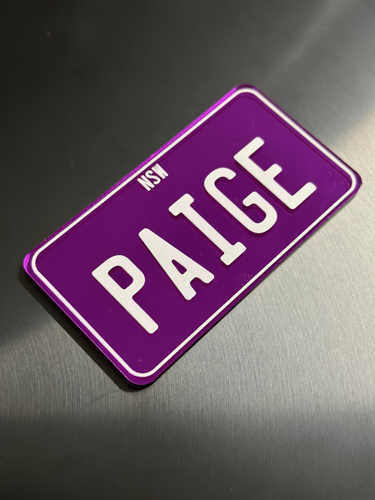 Novelty Mini Number Plate | Mirrored Acrylic| Custom | Car | Boy | Girl ...