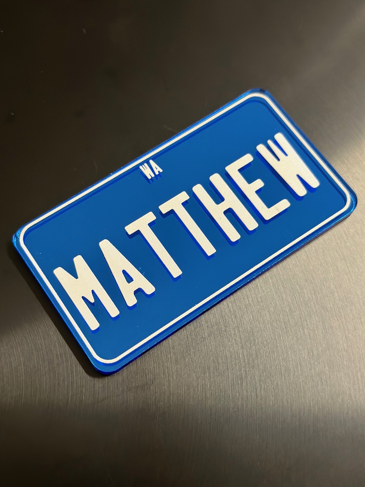 Novelty Mini Number Plate | Mirrored Acrylic| Custom | Car | Boy | Girl ...