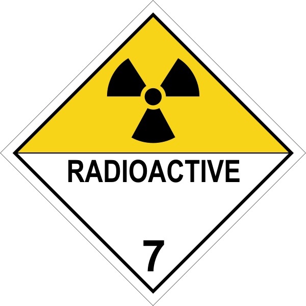 RADIOACTIVE 7 - SELF ADHESIVE STICKER / DECAL / SIGN | HEALTH & SAFETY ...