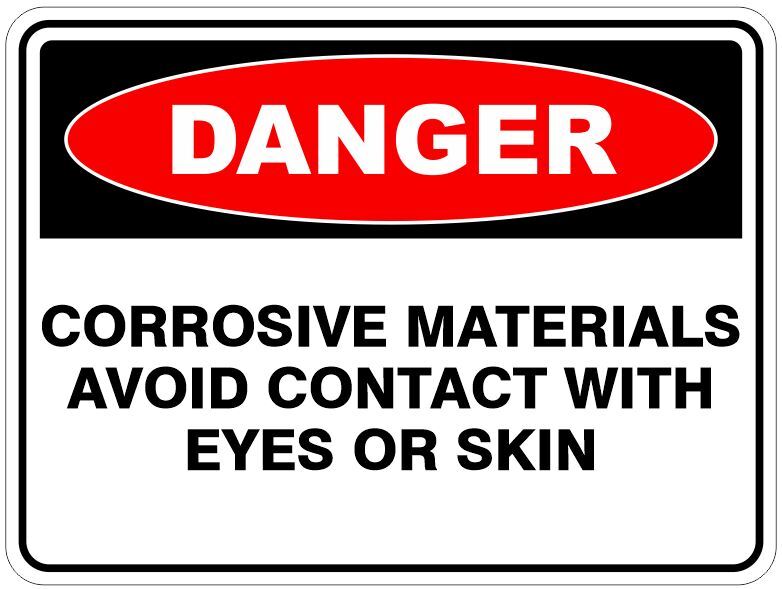 CORROSIVE MATERIALS - SELF ADHESIVE STICKER / DECAL / SIGN | HEALTH ...