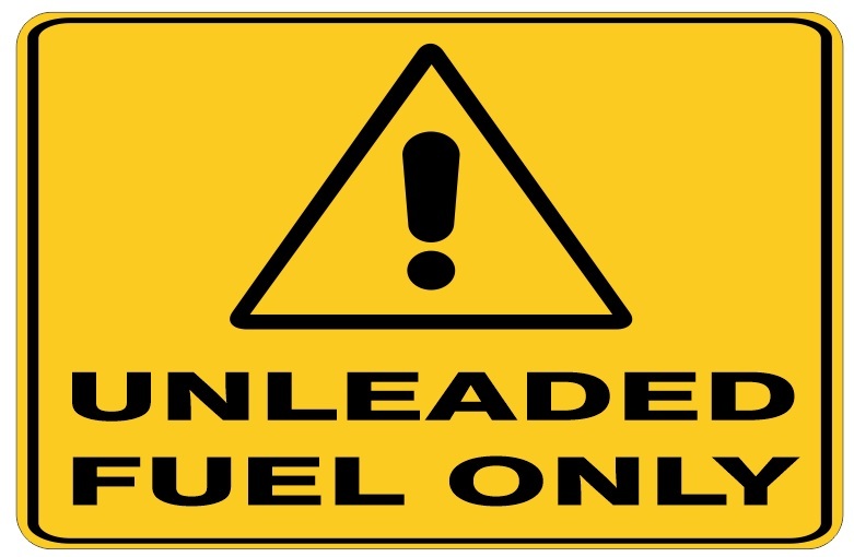 WARNING - UNLEADED FUEL ONLY - SELF ADHESIVE STICKER / DECAL / SIGN ...