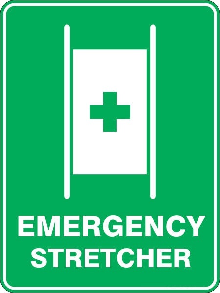 EMERGENCY STRETCHER - SELF ADHESIVE STICKER / DECAL / SIGN | HEALTH ...