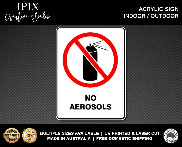 NO AEROSOLS - PROHIBITION | ACRYLIC | SIGN | HEALTH & SAFETY | eBay ...